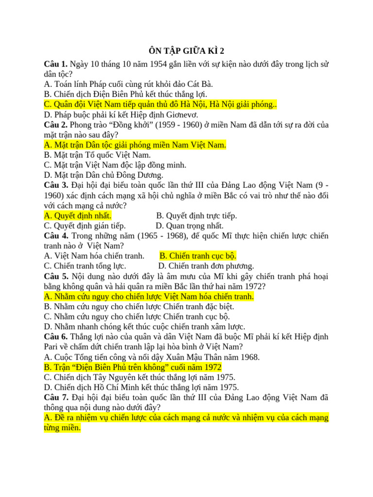 Ôn Tập 12 GK2 | PDF