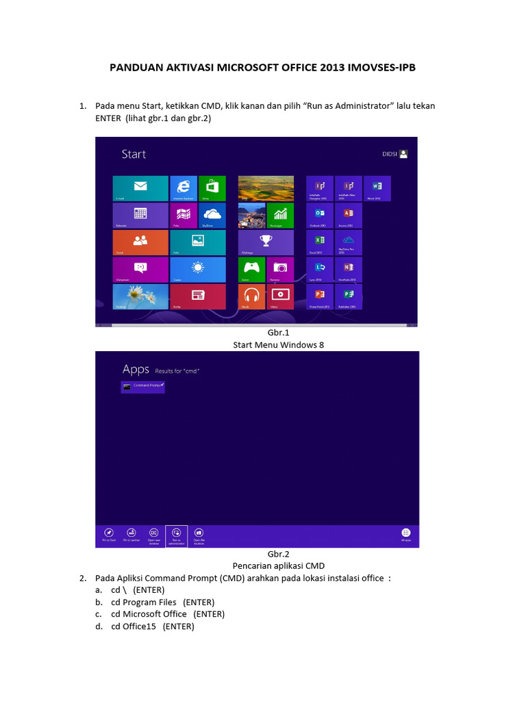 Panduan-Aktivasi-Office-2013-KMS | PDF