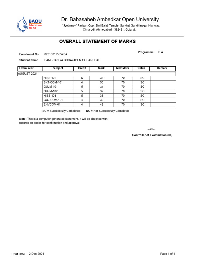 Report Statement Chhaya | PDF