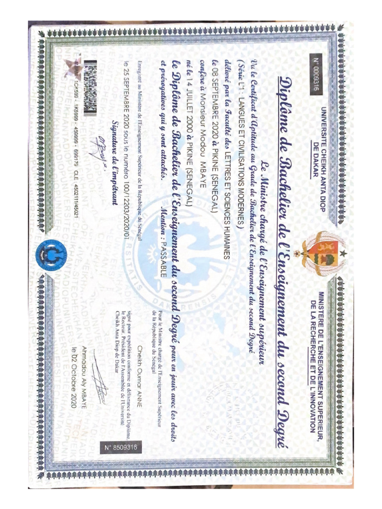 Universite Cheikh Anta Diop | PDF