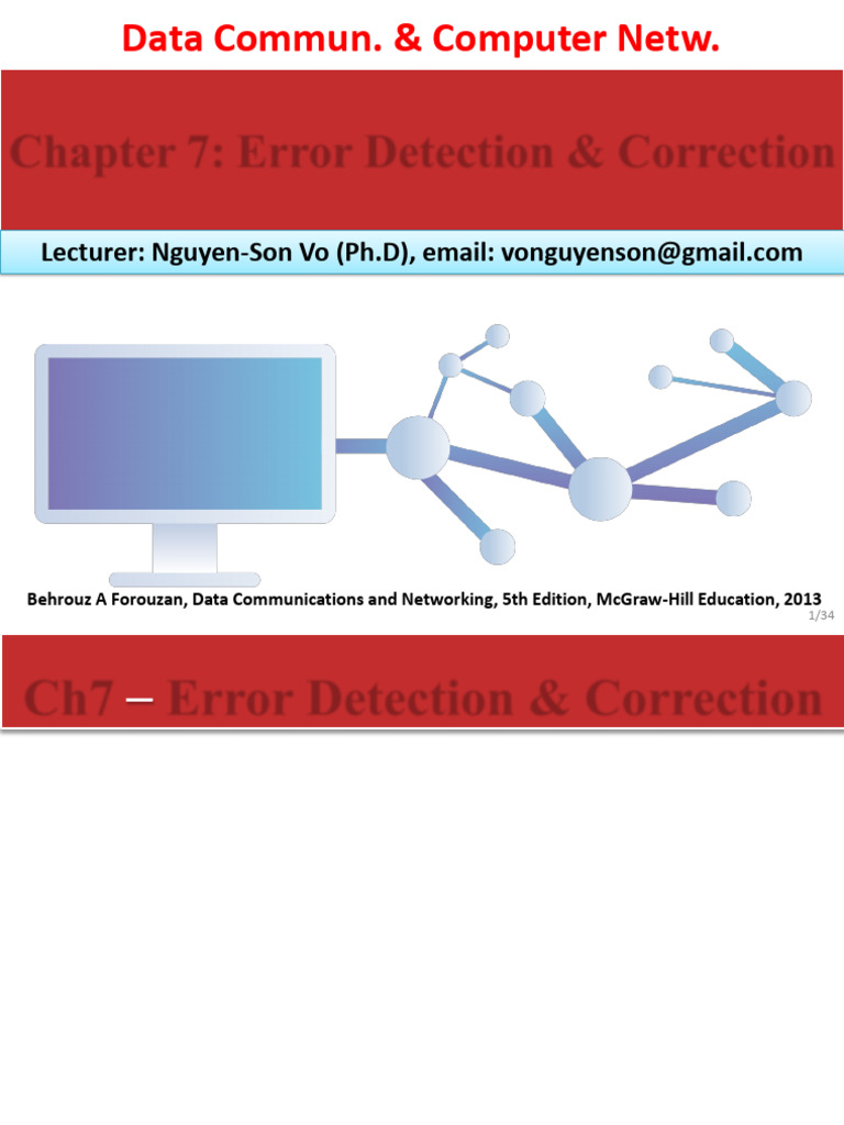 Error Detection in Chapter 7 | PDF | Error Detection And Correction ...