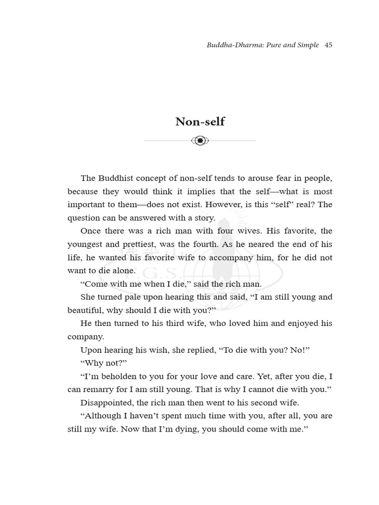 Non-self-wm | PDF | Self | Karma