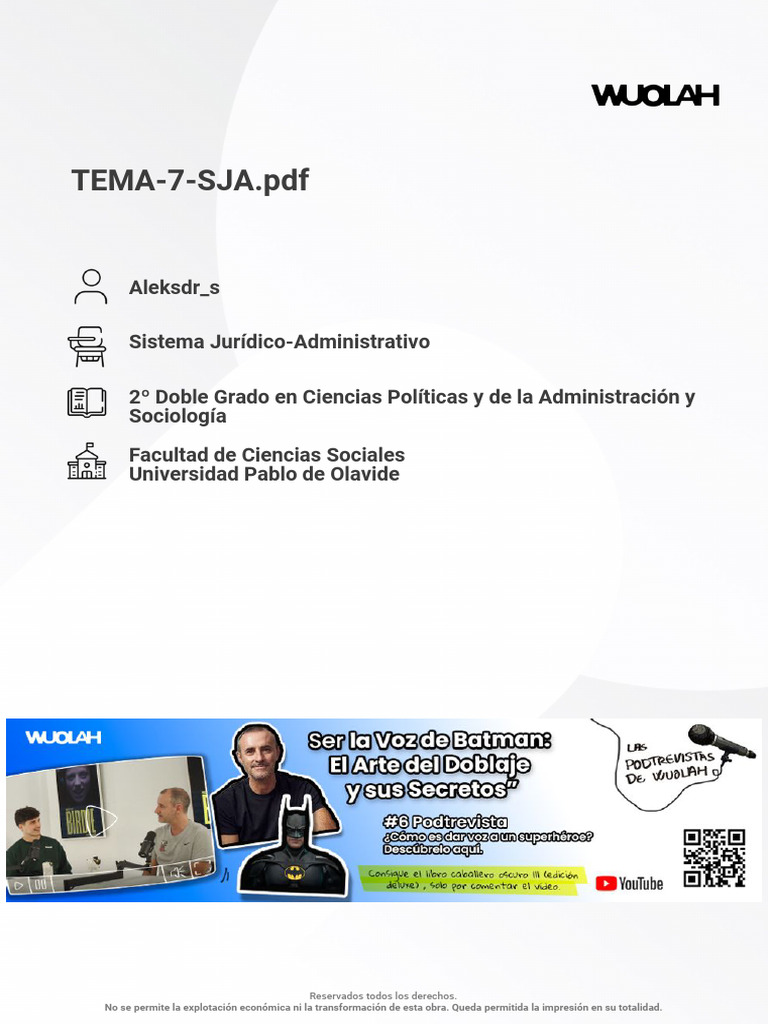 Wuolah Free TEMA 7 SJA | PDF | Gobierno local | Alcalde