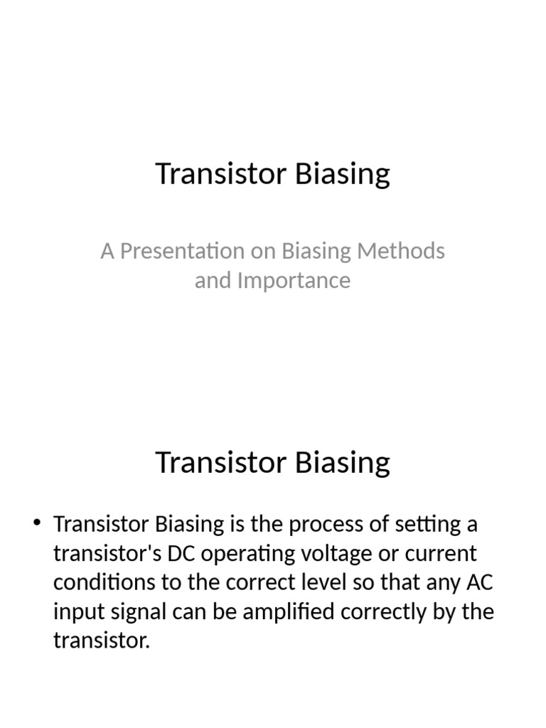 Biasing | PDF
