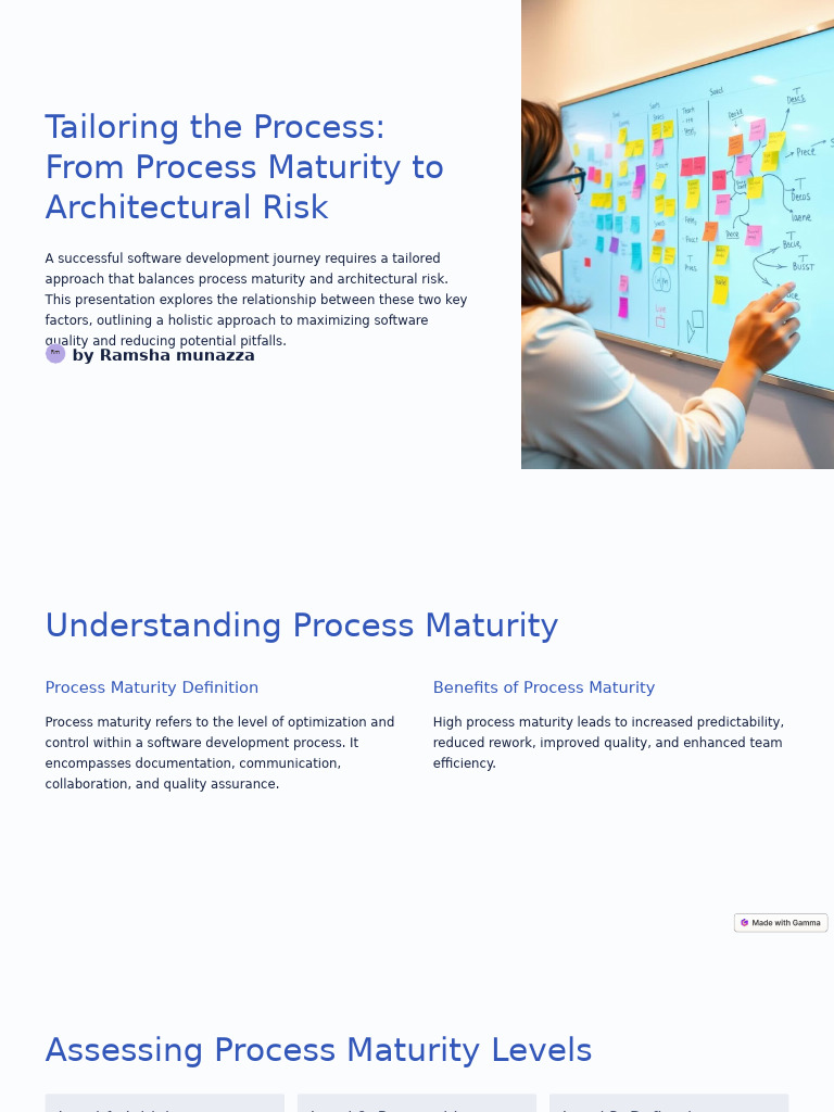 Tailoring the Process From Process Maturity to Architectural Risk | PDF | Risk | Software ...