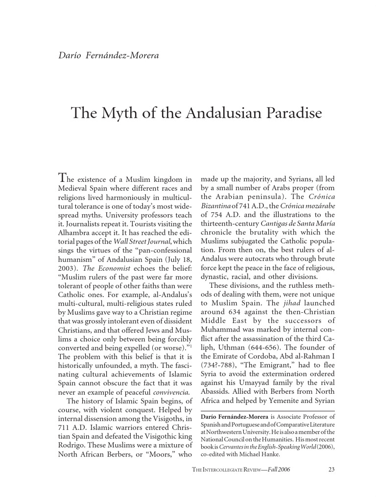 Debunking the Andalusian Paradise Myth | PDF | Al Andalus