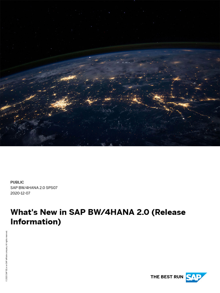 Whats New in SAP BW4HANA 10 en | PDF | Databases | Data Warehouse