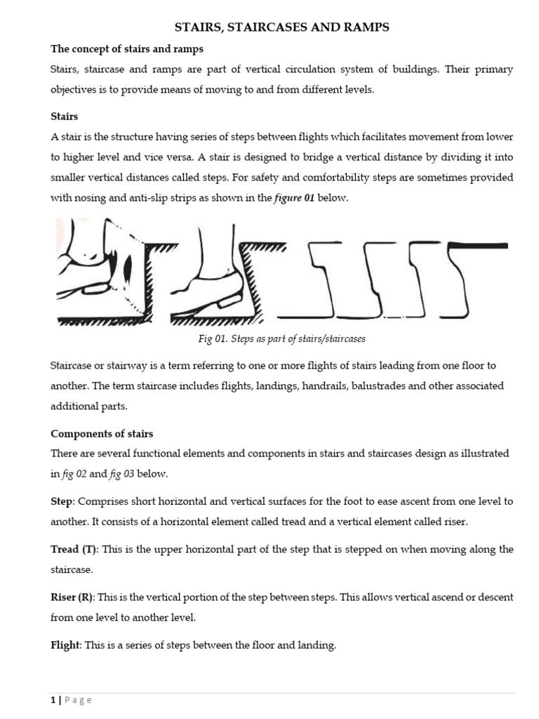 Stair and Ramp Design Fundamentals | PDF | Stairs