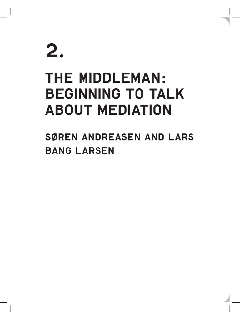 Andereasen Soren, Larsen Lars Bang - TheMiddleman | PDF