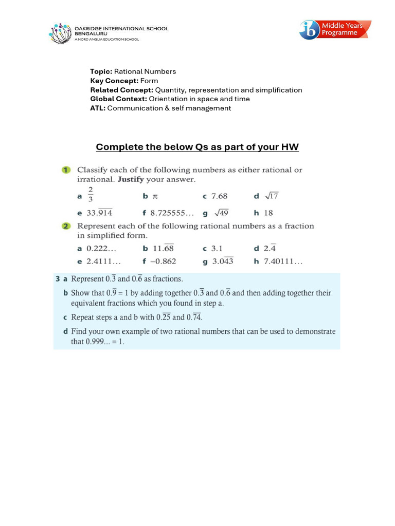 Understanding Rational Numbers and Their Forms | PDF