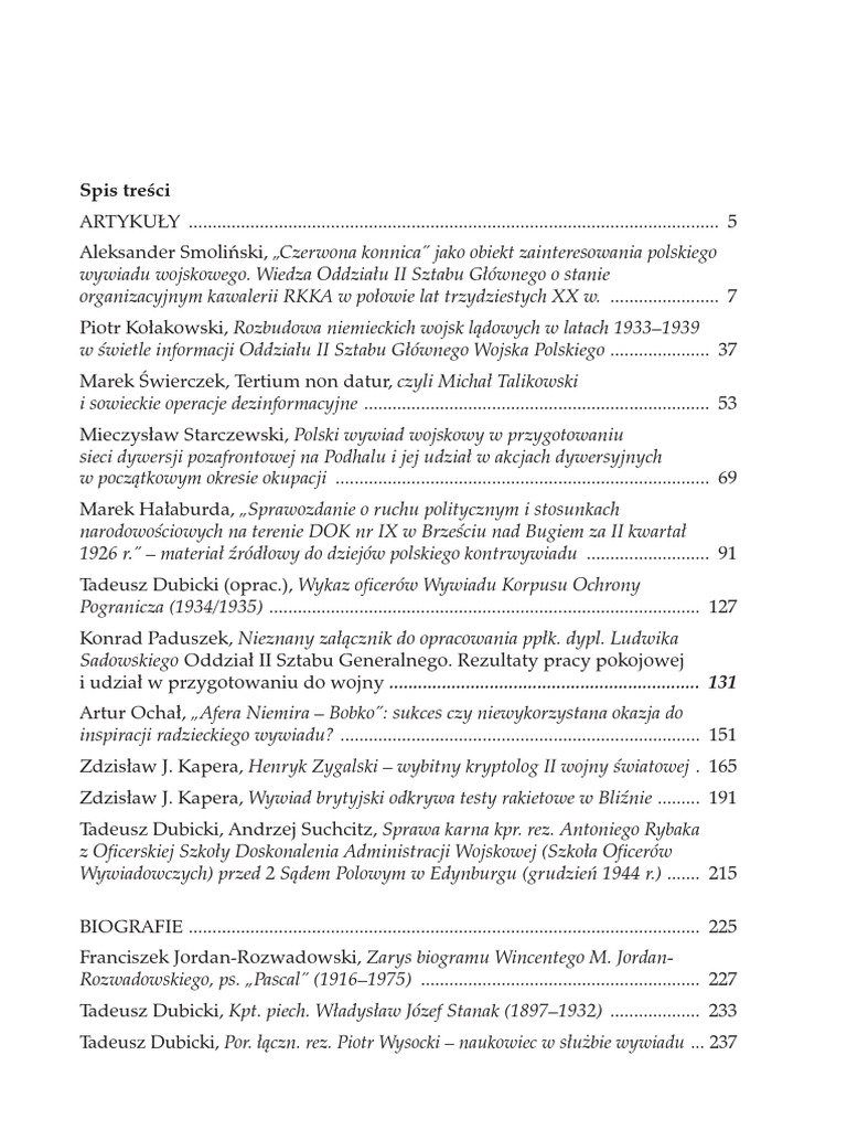 Wywiad T. XI Spis Tre - Ci | PDF