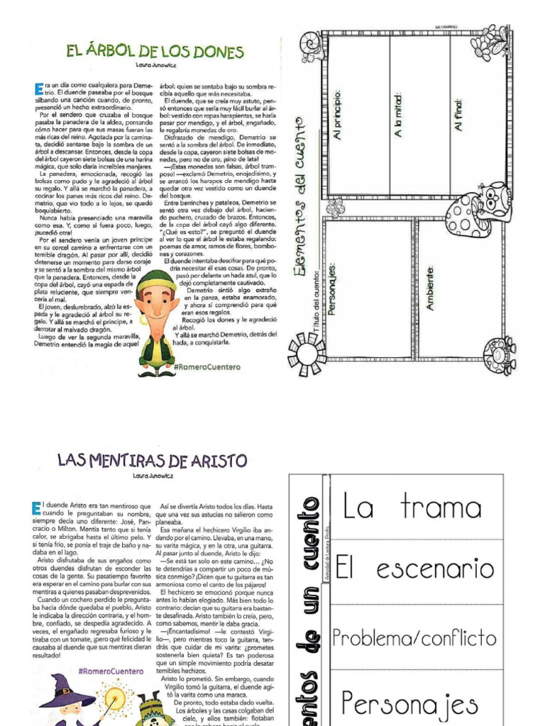 Elementos Del Cuento Ejercicios | PDF