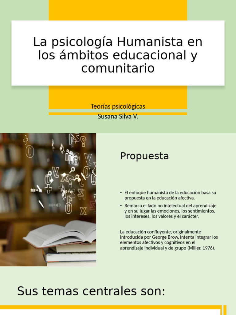 PSicología Humanista en El Ámbito de La Educación y Comunitario | PDF | Aprendizaje | Enseñando