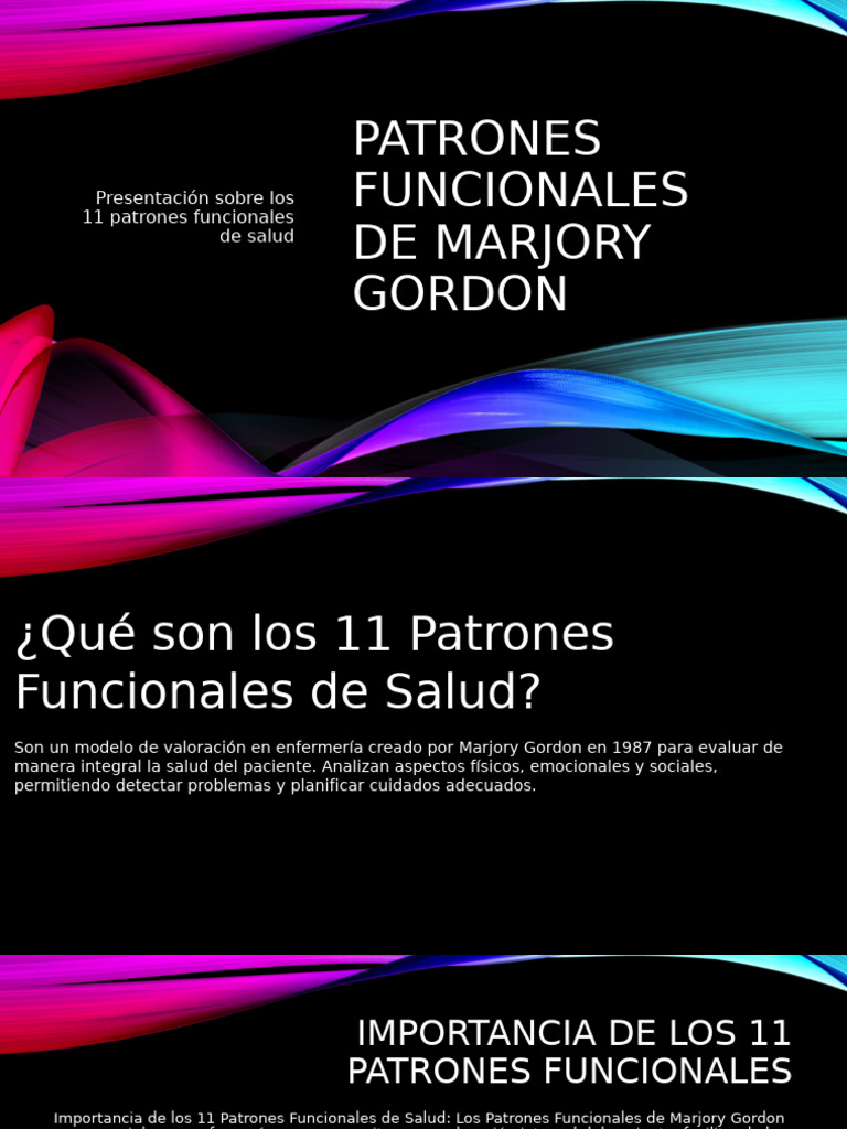 Patrones Funcionales de Marjory Gordon | PDF | Dormir | Cuidado de la salud