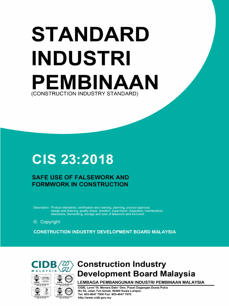 CIS-23 - 2018 - Safe Use of Falsework and Formwork in Construction | PDF