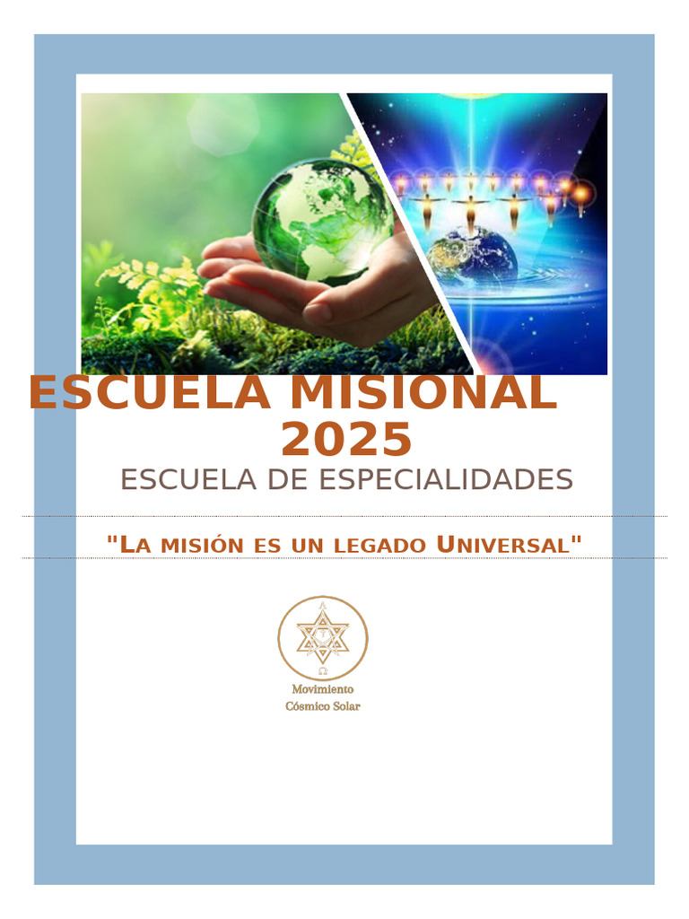 Misión y Valores de la Escuela Misional | PDF