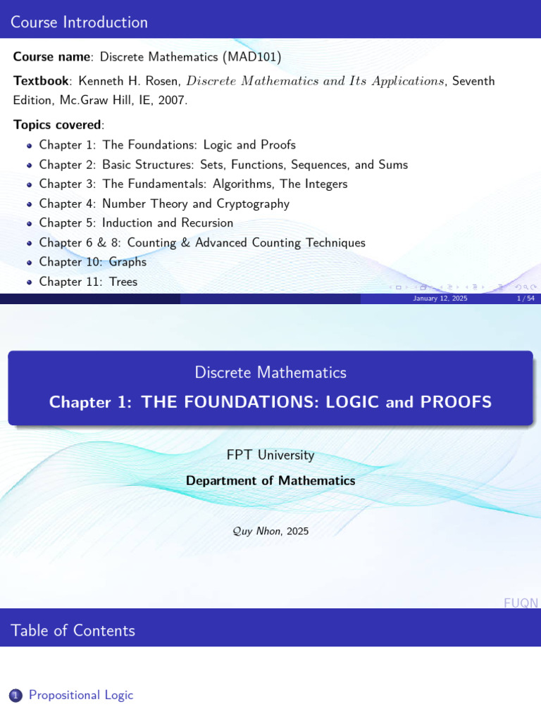 Slide Mae101 Chapter 1 | PDF | If And Only If | Logic