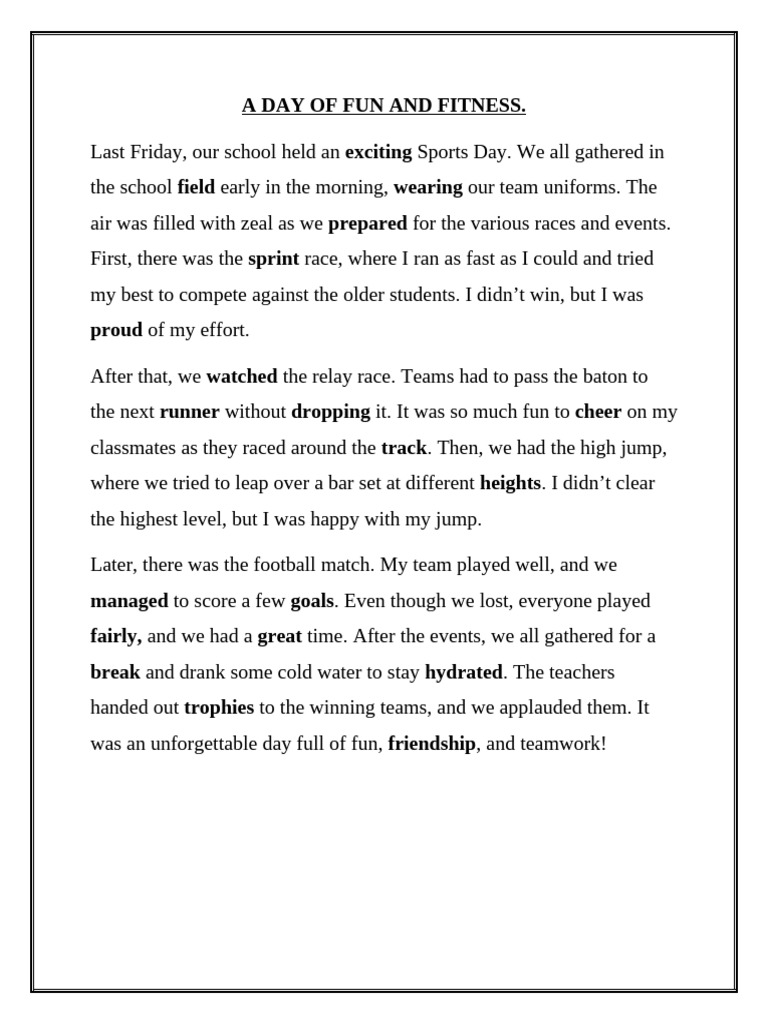 School Sports Day Highlights and Fun | PDF