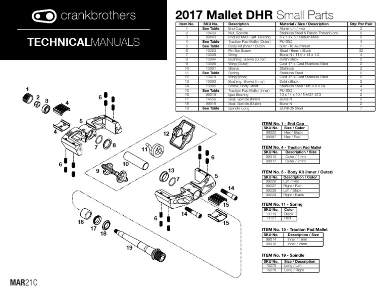 Mallet DHR Exploded View MAR21C | PDF | Screw | Metalworking