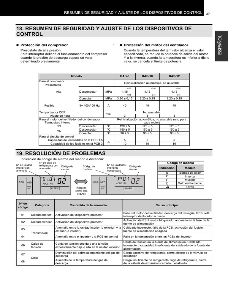 Resolución de Error 02 en Hitachi | PDF | Fuente de alimentación | Presión