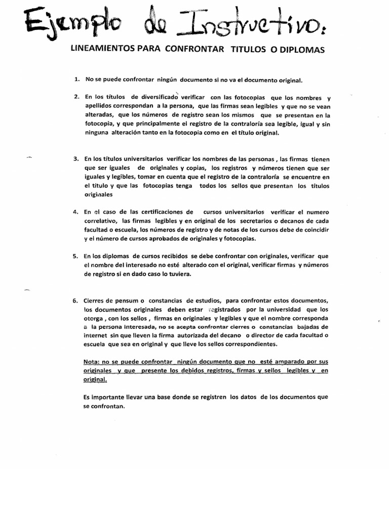 Modelo de Instructivo 66 | PDF