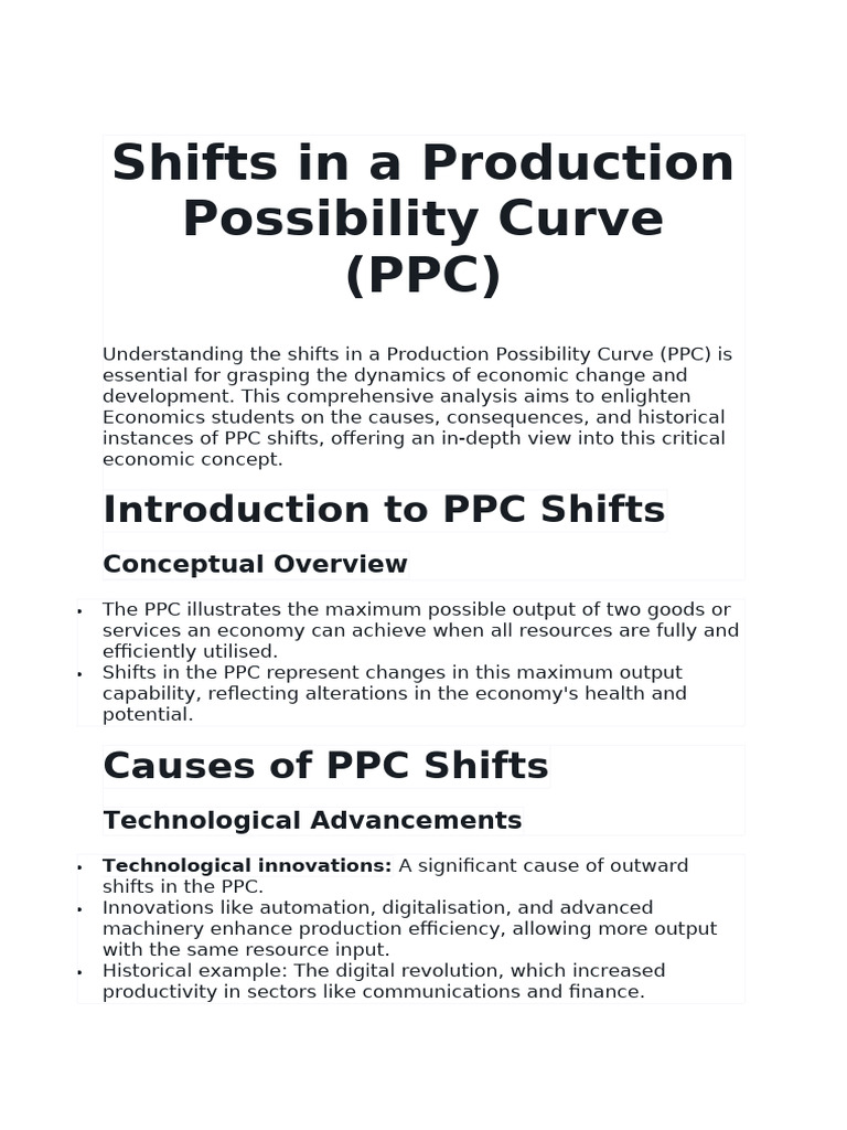 1.4 PPC Shifts | PDF | Economic Growth | Economies