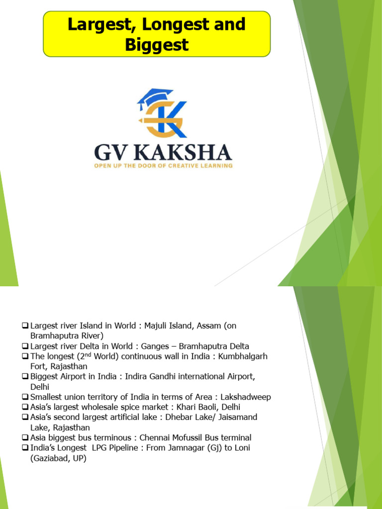 576) 61-Largest Longest and Biggest - Notes | PDF