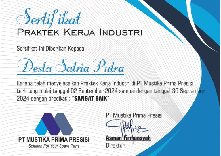 Sertifikat Desta | PDF