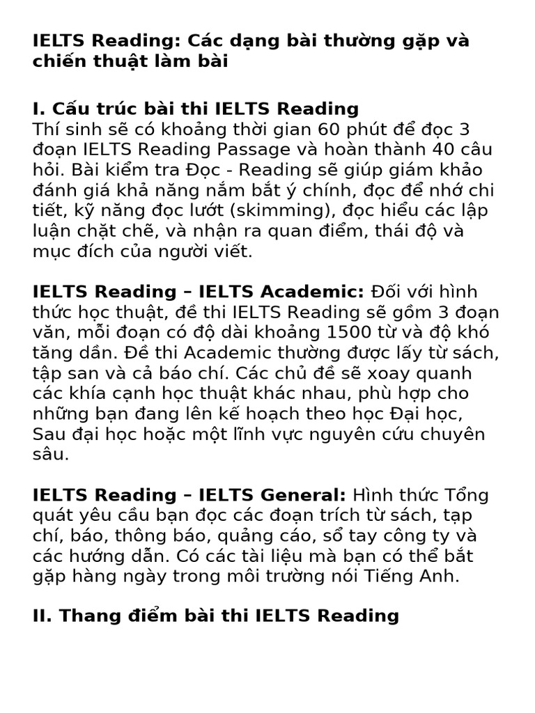 IELTS Reading | PDF