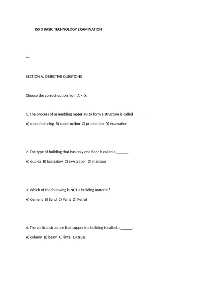 JSS 3 BASIC TEC-WPS Office | PDF | Soldering | Wall