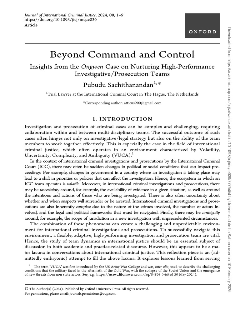 Beyond Command and Control | PDF