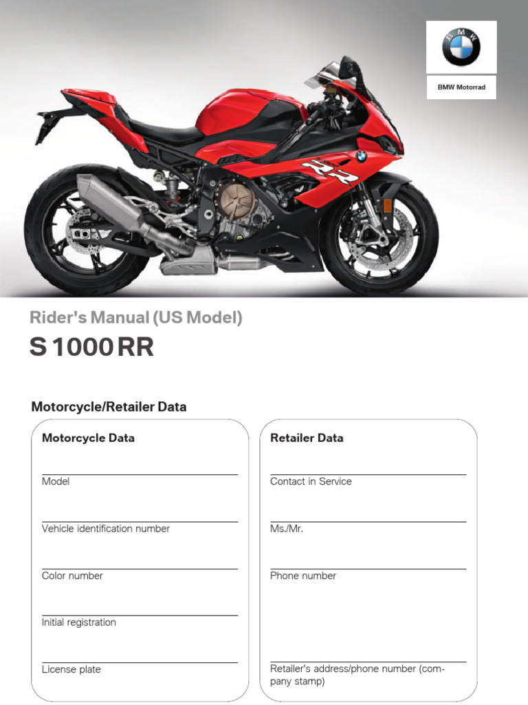 2019 S1000RR | PDF | Telephone | Anti Lock Braking System
