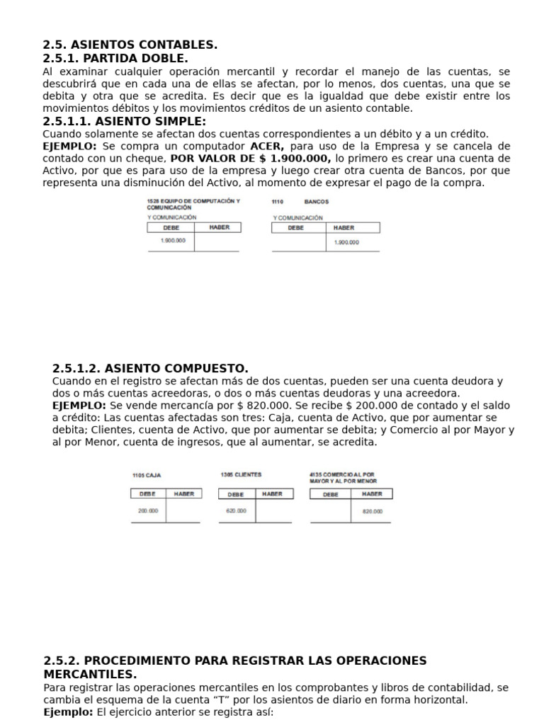 Asientos Contables | PDF | Contabilidad | Industrias de servicio
