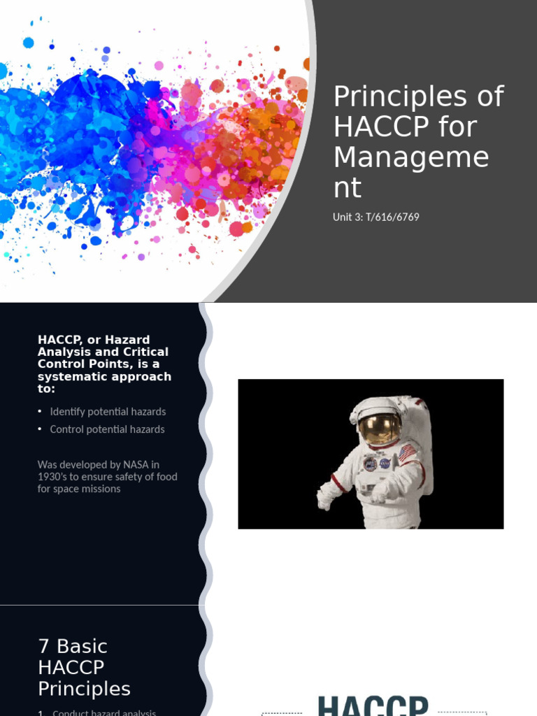 Principles of HACCP For Management | PDF | Hazard Analysis And Critical ...