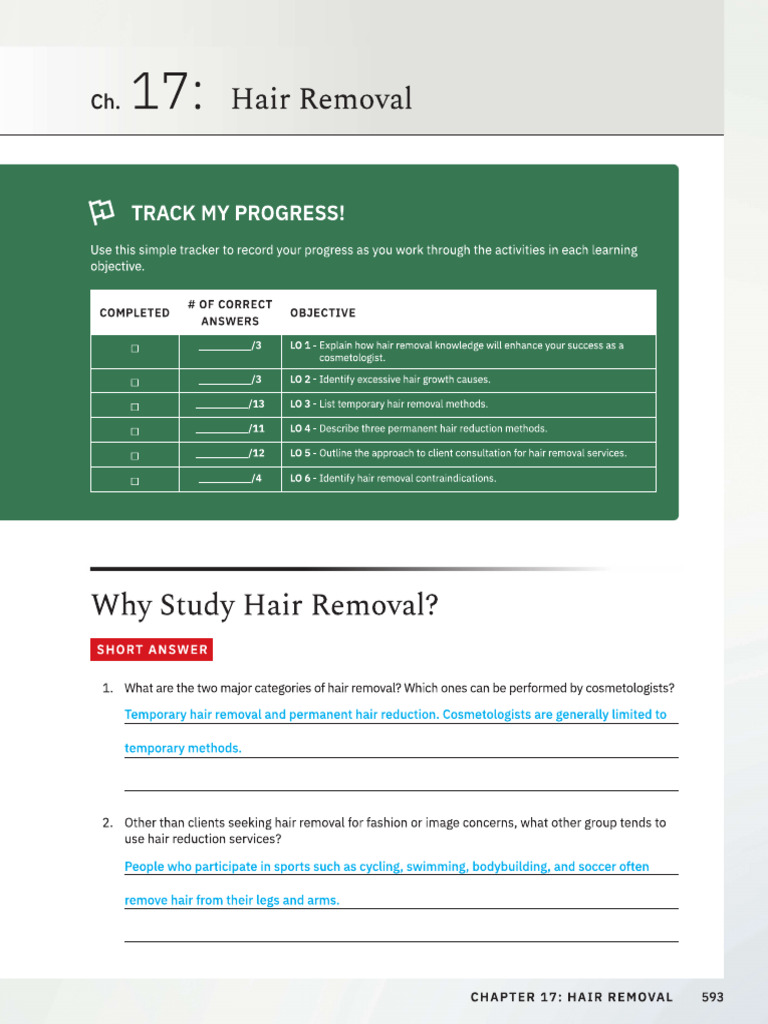 Milady Ch. 17 Hair Removal | PDF