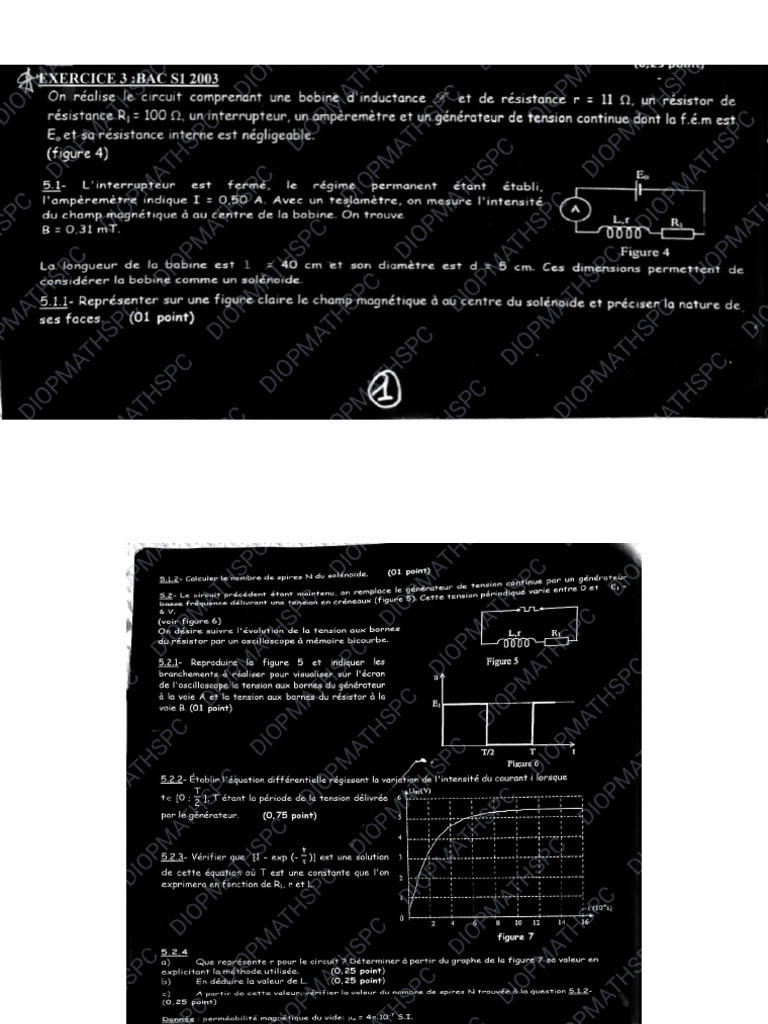 Corréction RL Exercice 2 Bac s1 2003-Copier | PDF