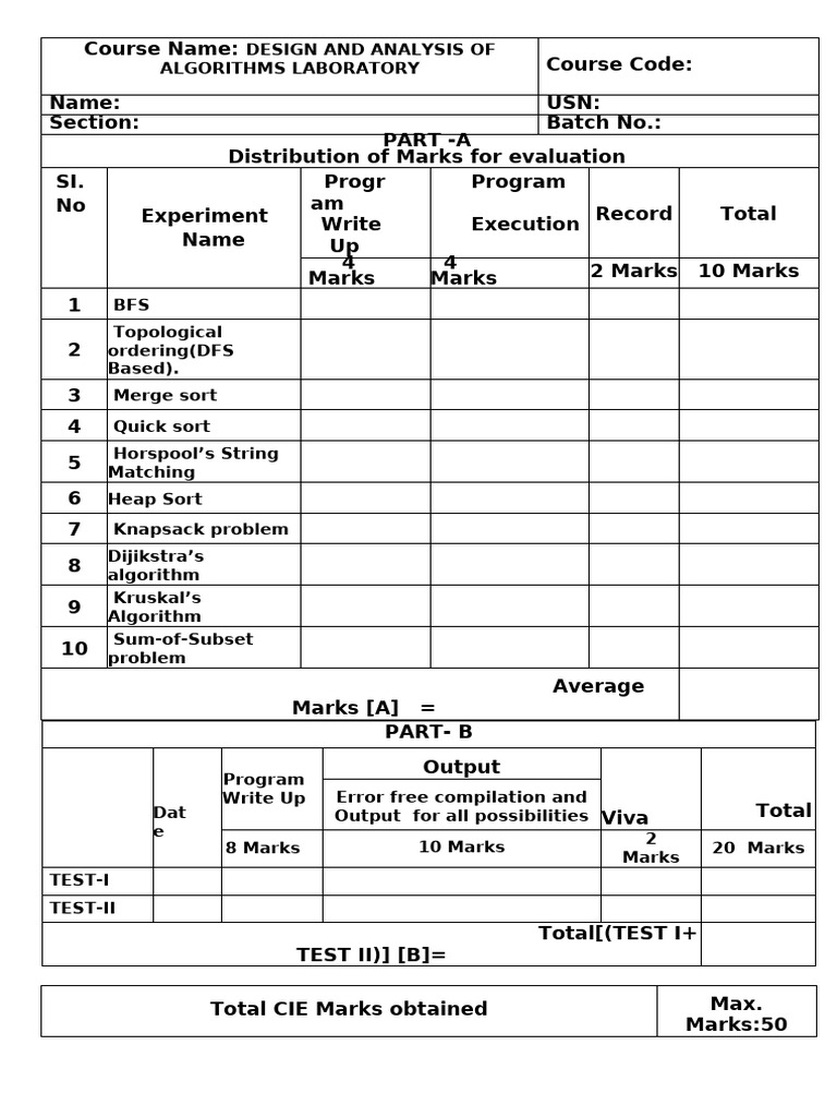 ADA - Lab Evaluation Form | PDF