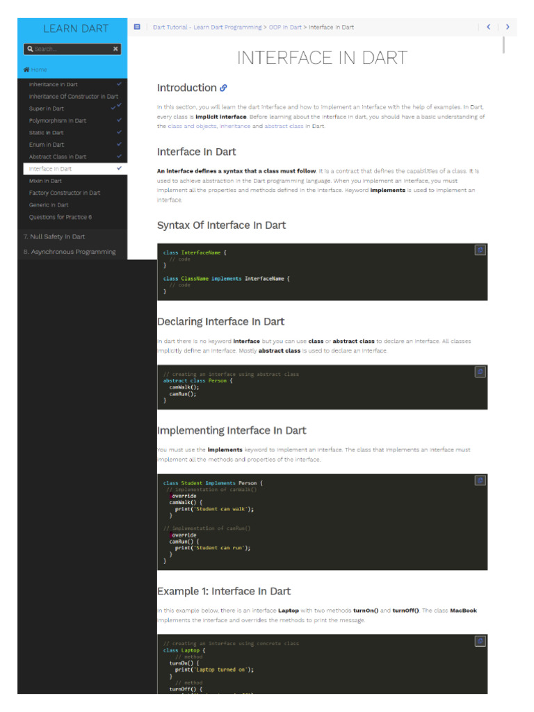 Interface in Dart 2024 02 11 21 - 06 - 48 | PDF
