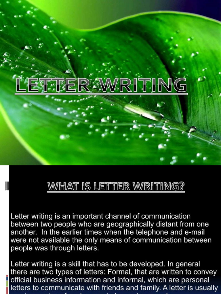 letter writing | PDF