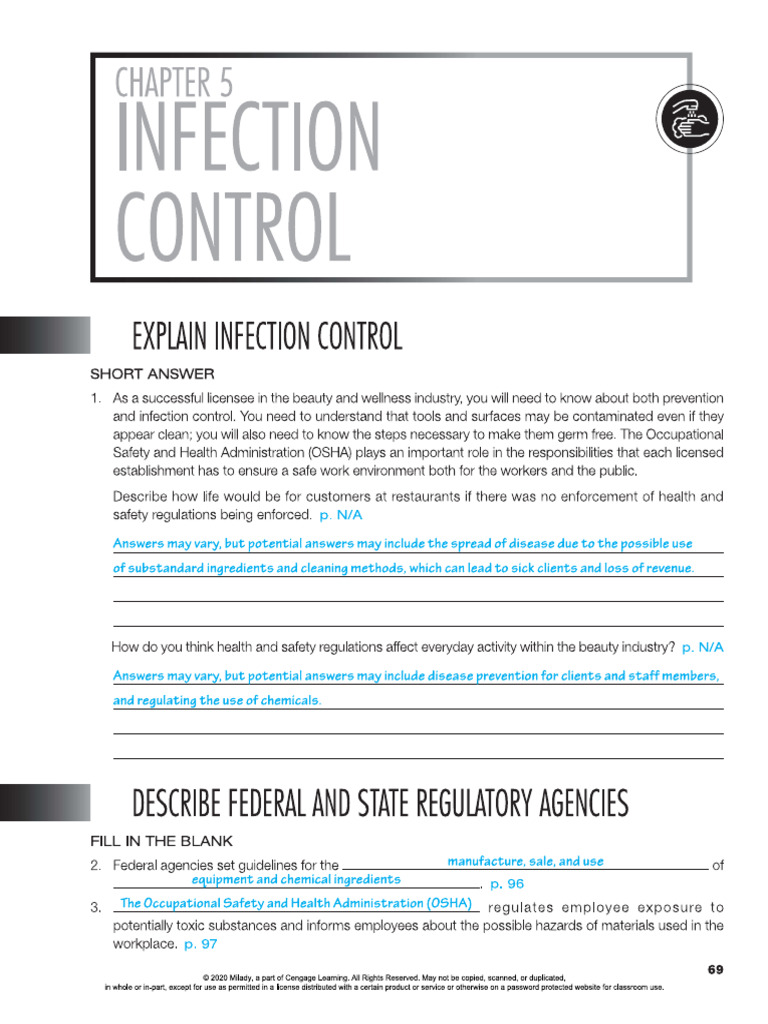 Cos - Infection Control - Foundations CH 5 | PDF