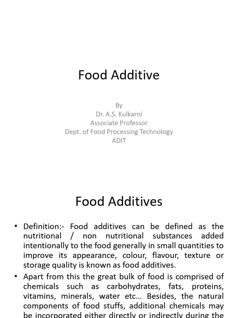 Chapter 5 - Food Additives | PDF | Curing (Food Preservation) | Foods