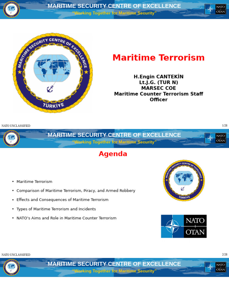 Maritime Terrorism: Threats and NATO's Role | PDF | Warfare | Military