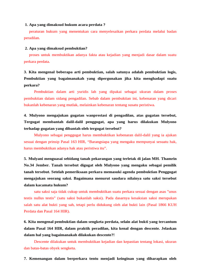 Hukum Acara Perdata | PDF