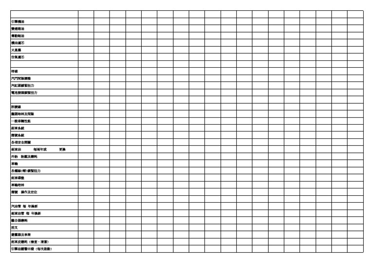 Regular Maintenance Chart Pdf 2497