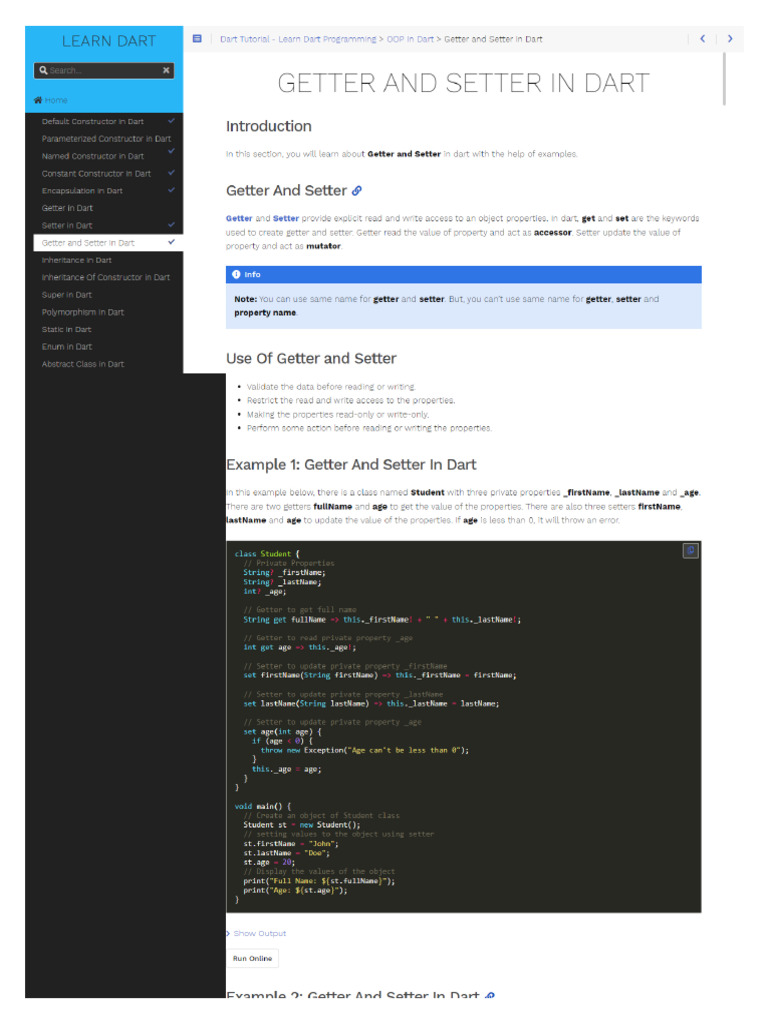 Getter and Setter in Dart 2024 02 11 21 - 02 - 43 | PDF