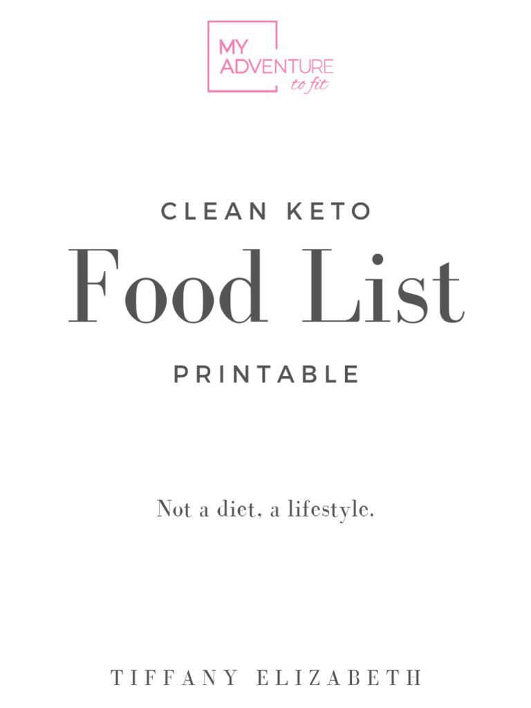 Cleank Keto Printable Food List | PDF | Foods | Food Ingredients