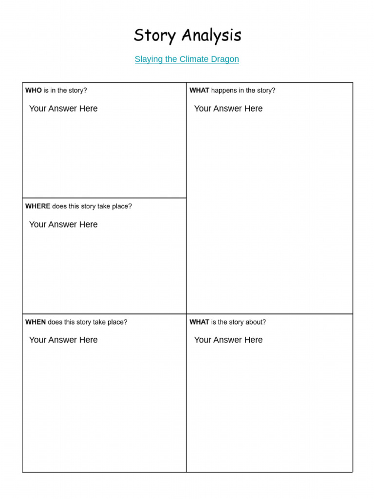 Story Analysis - Slaying The Climate Dragon | PDF