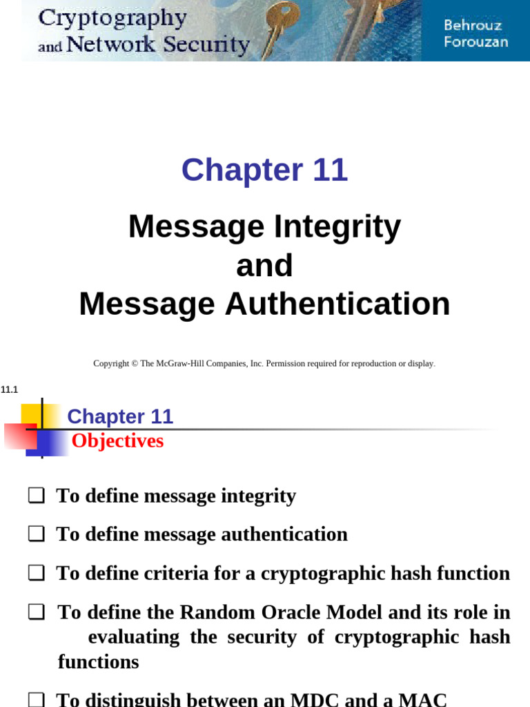 12 Message Integrity and Authentication | PDF | Error Detection And Correction | Military ...