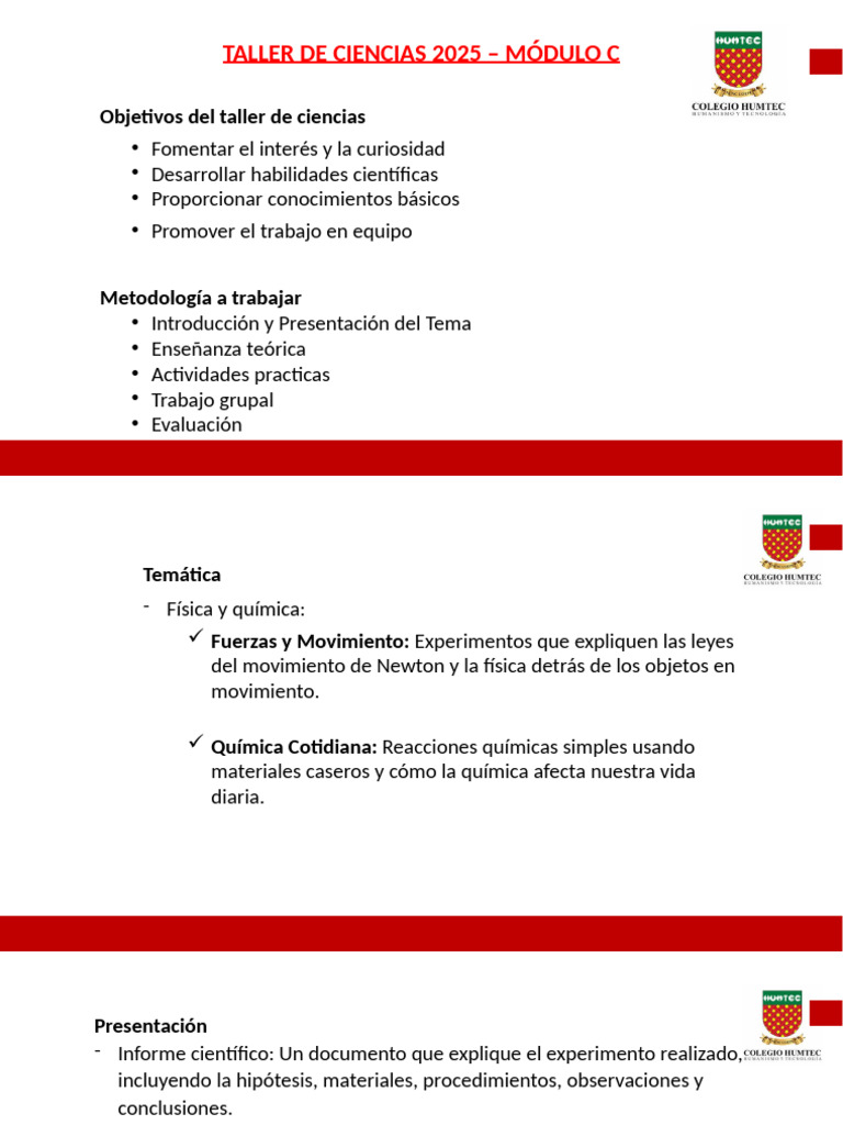 Taller Ciencias Modulo C | PDF