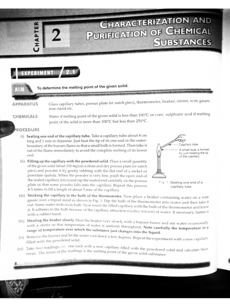 Melting Point of Solid Practical | PDF
